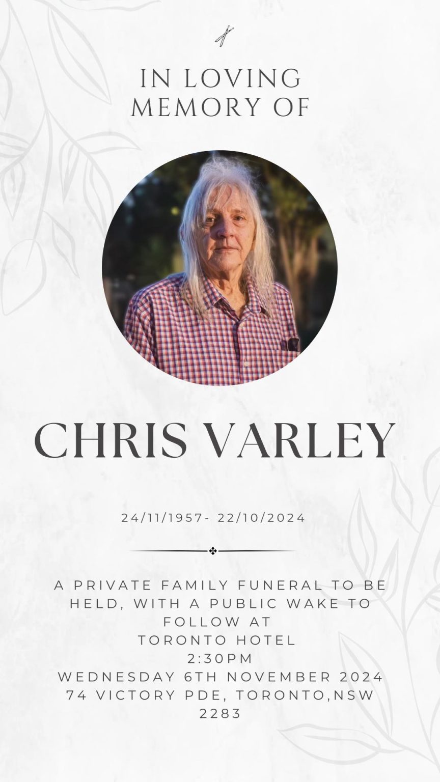 Chris VARLEY – Online Memorials