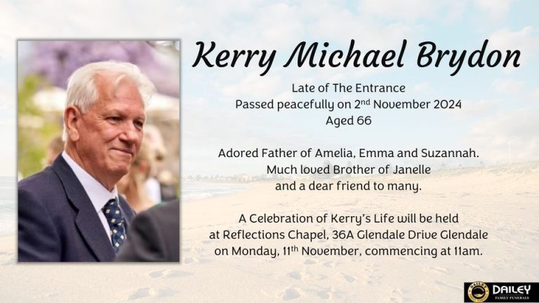 Kerry Michael BRYDON – Online Memorials
