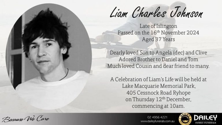 Liam Charles JOHNSON – Online Memorials