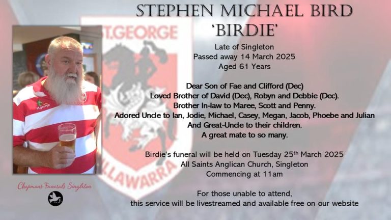 Stephen Michael BIRD – Online Memorials