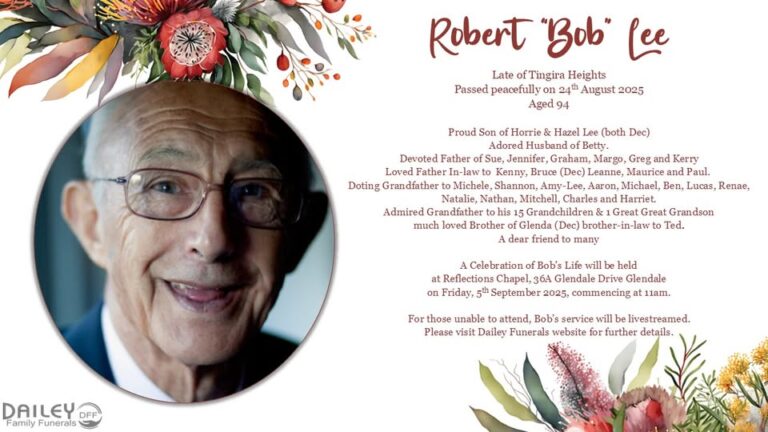 Robert ‘Bob’ LEE – Online Memorials