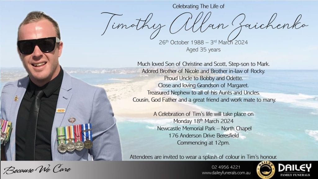 Timothy “Tim” Allan Zaichenko – Online Memorials